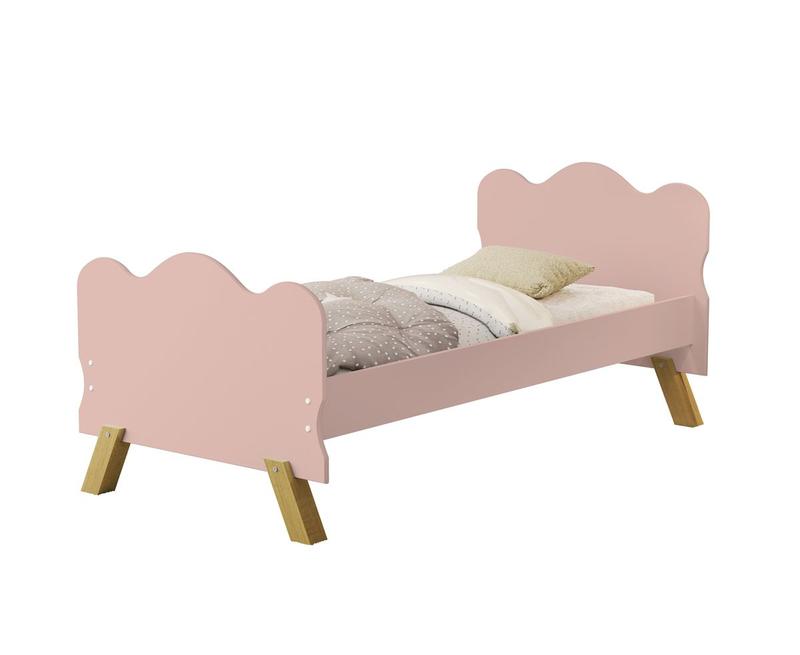 Mini Cama Angel Solteiro Rosê VJ Móveis - Cama de Solteiro - Magazine Luiza