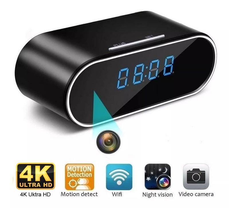 Mini Câmera Escondida Z10 W-Fi Relógio Digital Filmadora Secreta Visão ...