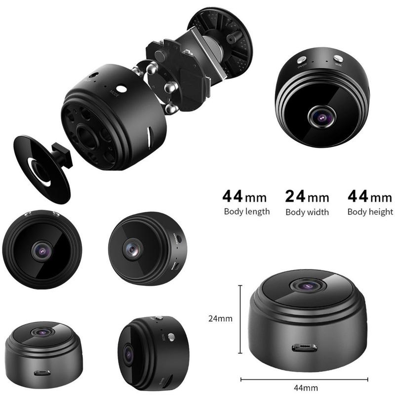 Mini Camera espiã WiFi Segurança Visão Noturna Gravação A9 - OM ...