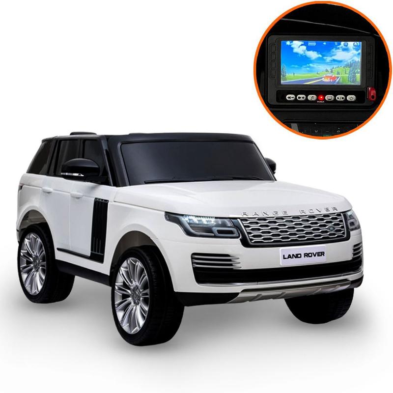 Mini Carrinho Elétrico Land Rover 24v 2 Lugares 4x4 Infantil Branco ...