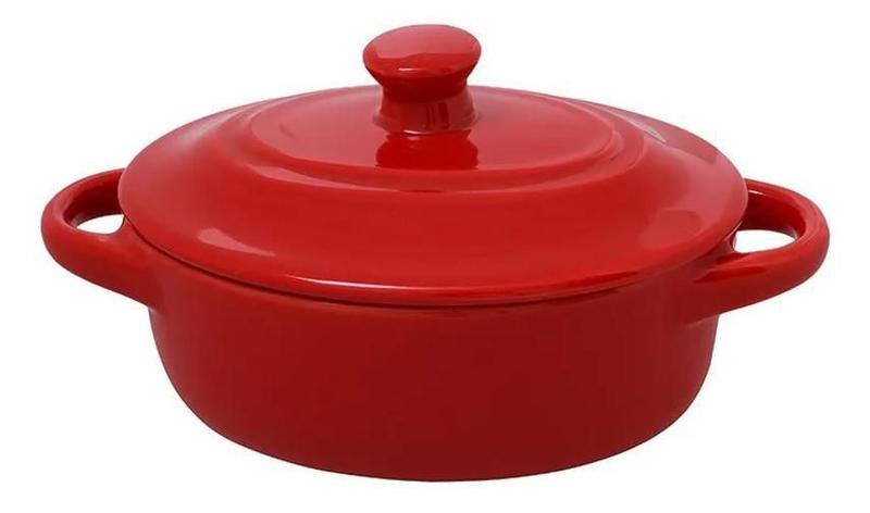Mini Cocotte Panelinha Porcelana 200Ml Vermelho - Hauskraft - Mini ...