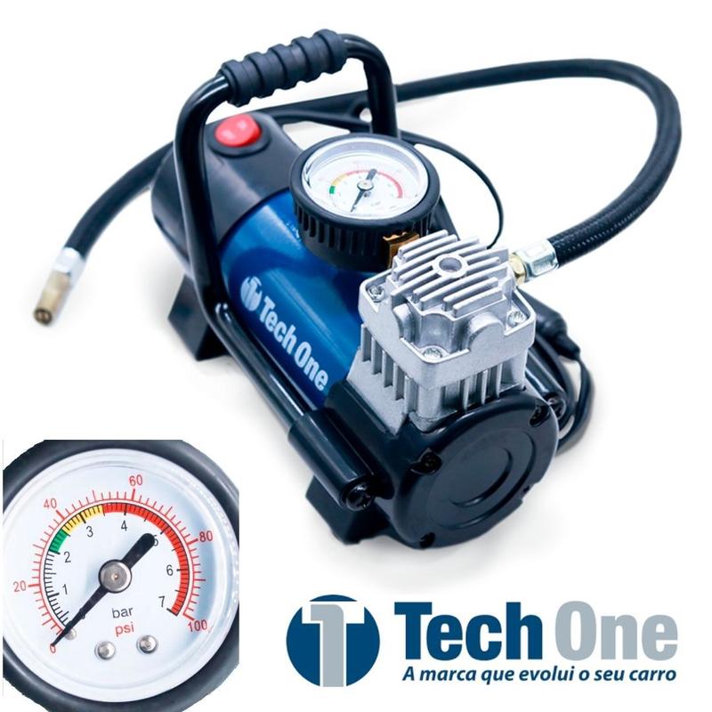 Mini Compressor Turbo Ar Portátil Carro Caminhão E Inflável 100 Psi ...