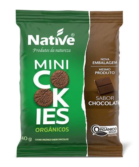 Mini Cookie Orgânico sabor Chocolate 40g Native - Cookies - Magazine Luiza