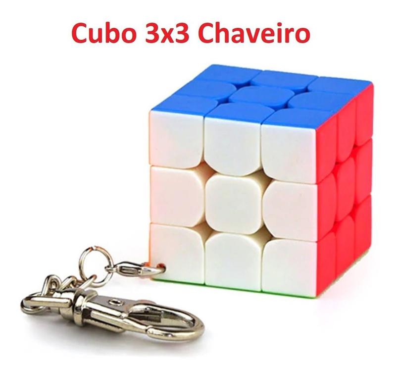 Mini Cubo Mágico 3x3 Chaveiro Colorido Criança Uso Amador e ...