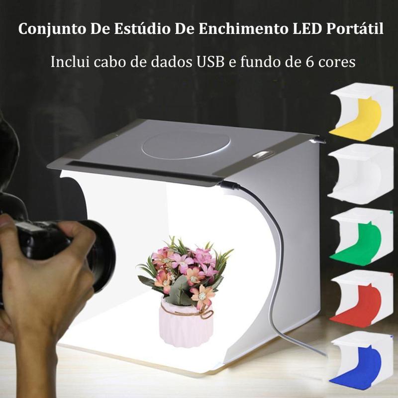 Mini Estúdio Fotográfico - Acompanha fundo preto e branco - Atelier ...