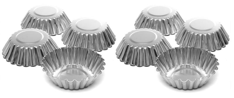 Mini Formas de Bolo CupCake em Metal Inox kit 8 unid - Top House ...