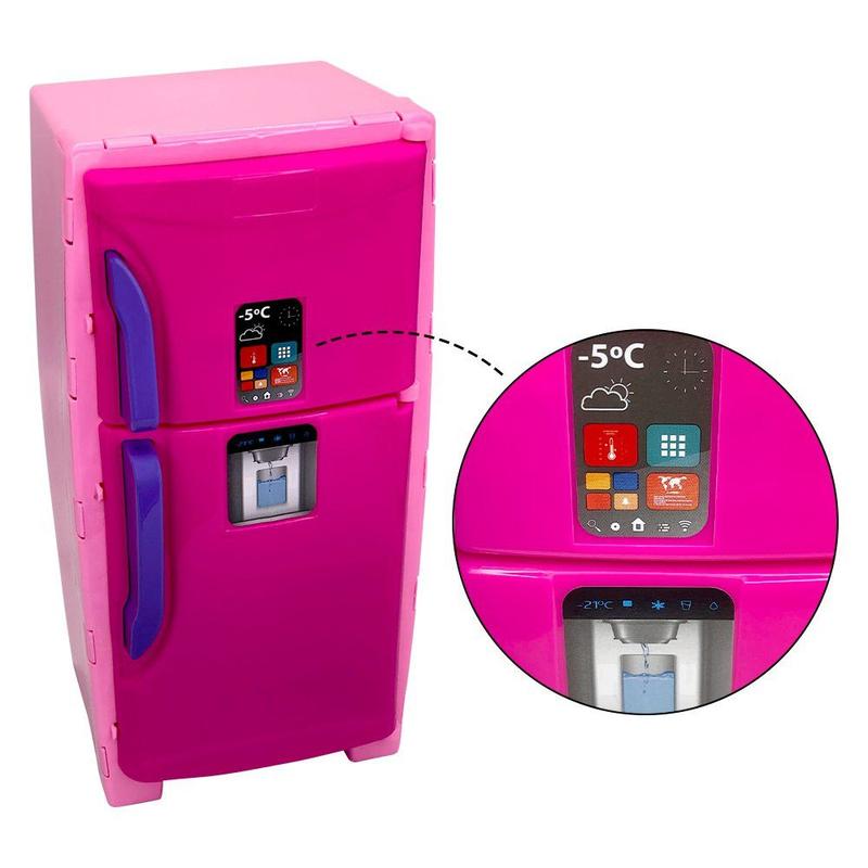 Mini Freezer de Brinquedo com Formas de Gelo, Gaveteiros e Prateleiras ...
