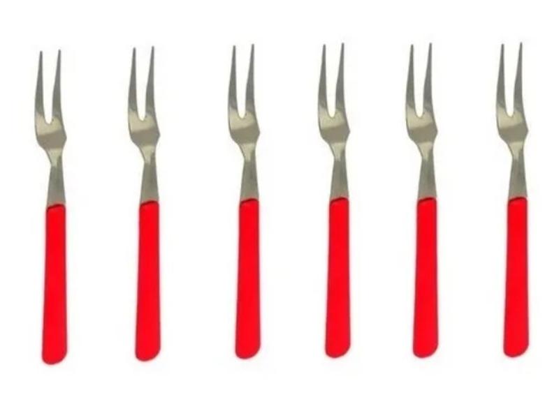 Mini Garfos Garfinhos Inox Petiscos Queijo Frutas Frios 6u - megagirfit ...