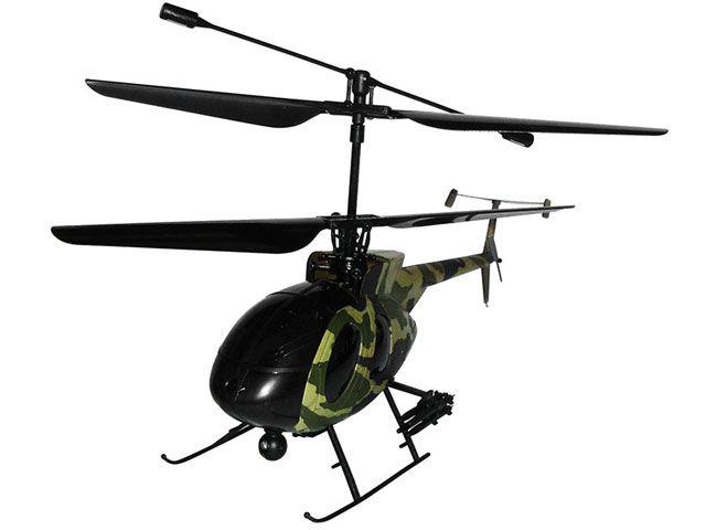 Mini Helicóptero Completo Elétrico Coaxial Militar - c/ Controle Remoto ...