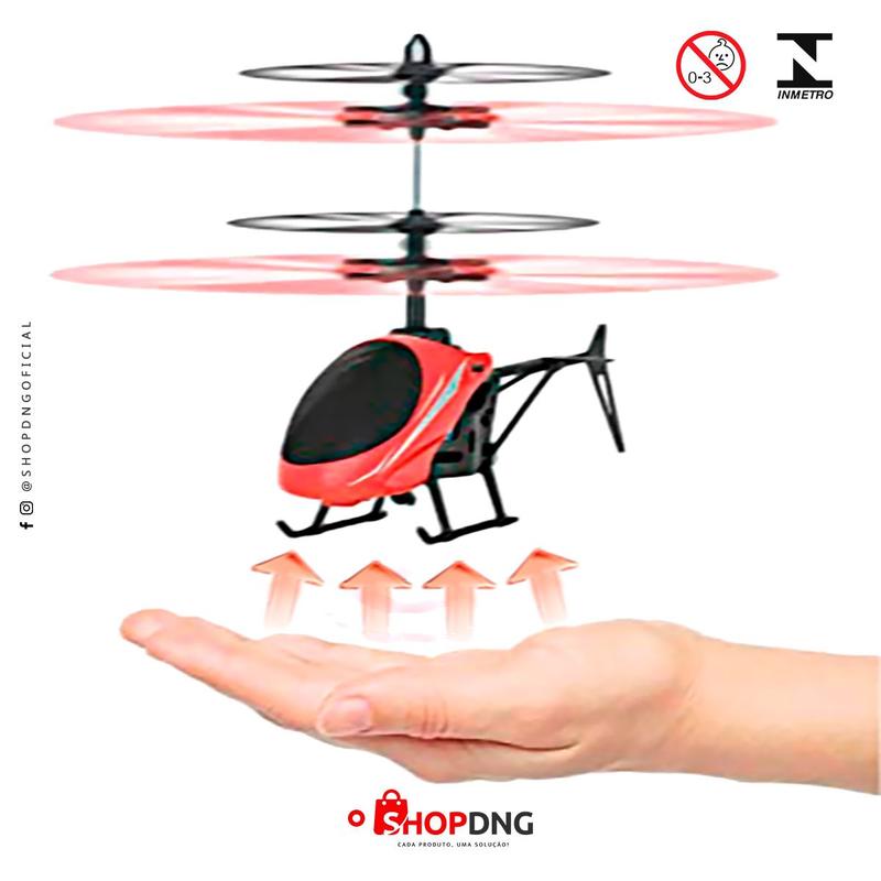 Mini Helicóptero Fire Bird - Sensor De Movimento - Polibrinq - Aviões e ...
