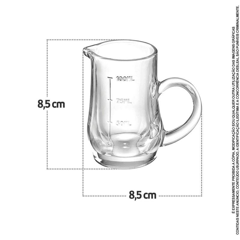 Mini Jarra Dosador Graduado De Vidro Prisma Hauskraft 100ml - TOC LAR ...