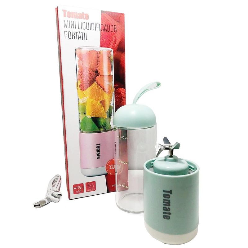 Mini Liquidificador Portatil 6 laminas potente Recarregavel USB ...