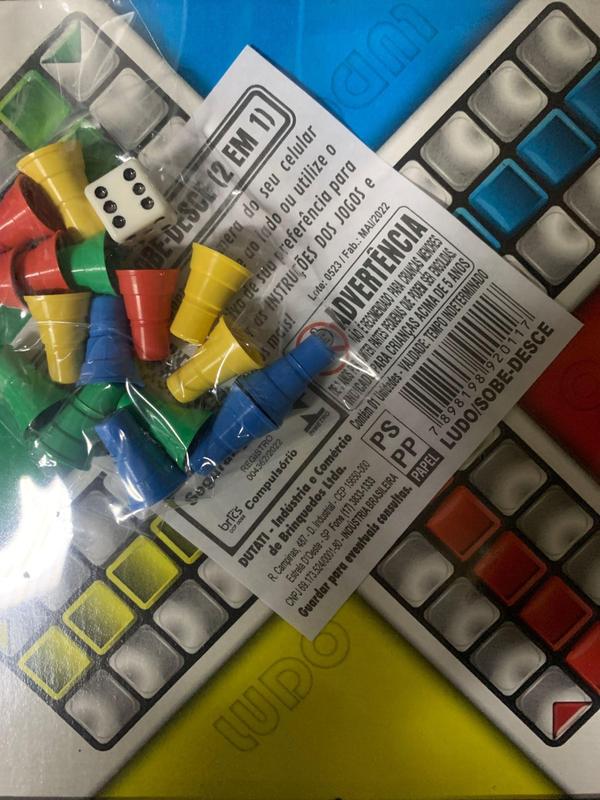 Mini Ludo Sobe Desce 2 Em 1 Com 17 Peças - Dutati - Brinquedos de ...