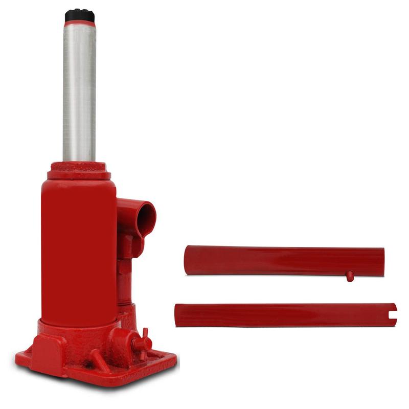 Mini Macaco Hidráulico Tipo Garrafa 2 Toneladas Vermelho com Cabo de ...
