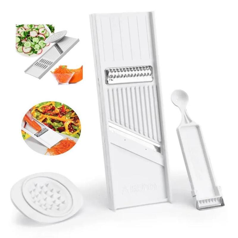 Mini mandoline cortador inox fatiador 4 em 1 boleador de legumes e ...