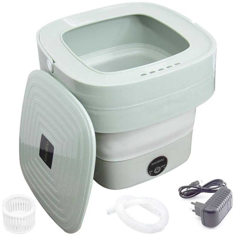 Mini Máquina Lavar Roupas Balde Lavadora Dobrável Portátil - DS ...