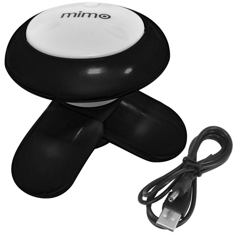 Mini Massageador Mimo Massager Portátil Usb Pilha Preto - Massageador ...