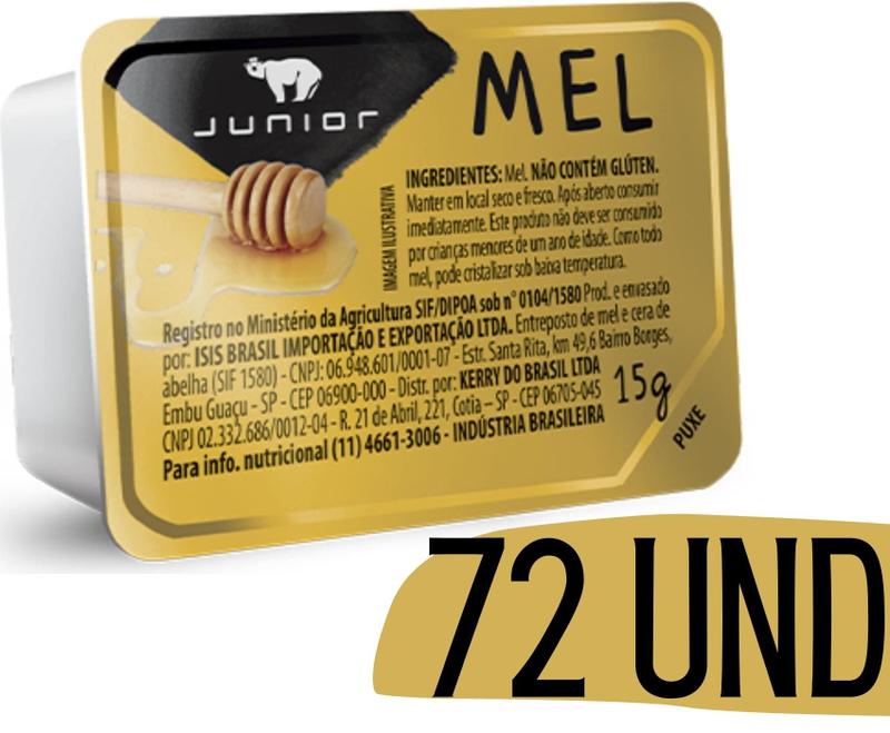 Mini Mel Junior Blister Sachê Potinho 15g - 72 unidades - Geleia ...