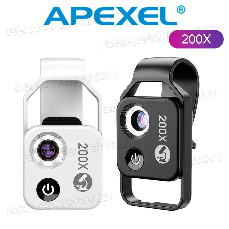Mini Microscópio 200x Apexel Cpl Bolso Lupa Celular Tablet ...