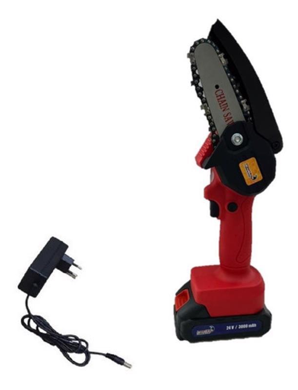Mini Motosserra A Bateria Lítio Bivolt 24v 600w Importway - Motosserra ...