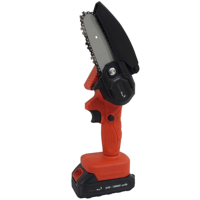 Mini Motosserra Elétrica à Bateria Portátil 24V 3000 mAh Bivolt ...