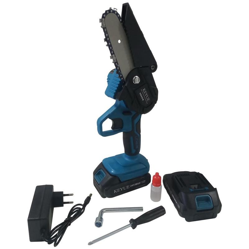 Mini Motosserra Elétrica Poda-galho Portátil 2 Baterias 24V Bivolt ...