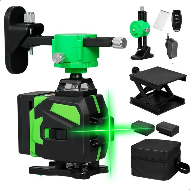 Mini Nível Laser Verde 3d 12 Linhas 30 Metros Digital 360 - Exbom ...