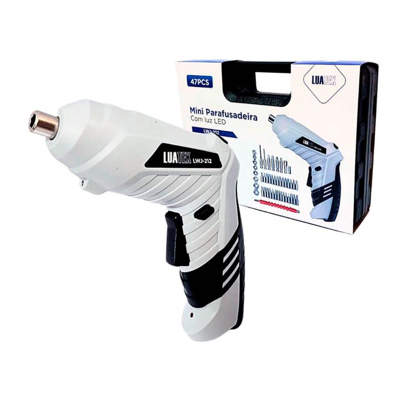 Mini Parafusadeira Elétrica Recarregável Com Ferramentas - Luatek ...