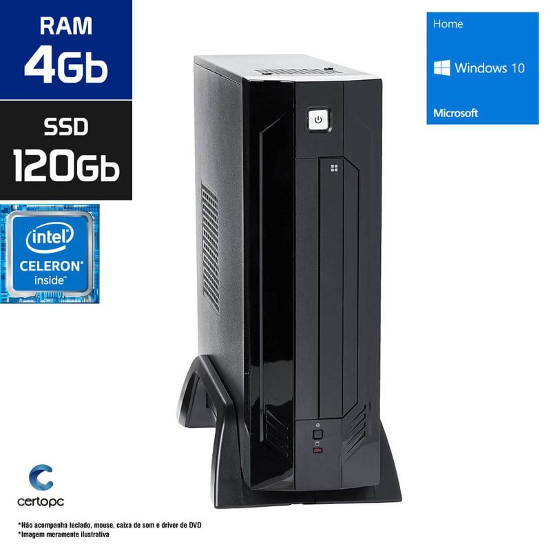 Mini PC Intel Dual Core J1800 4GB SSD 120GB Windows 10 SL Certo PC 130 ...