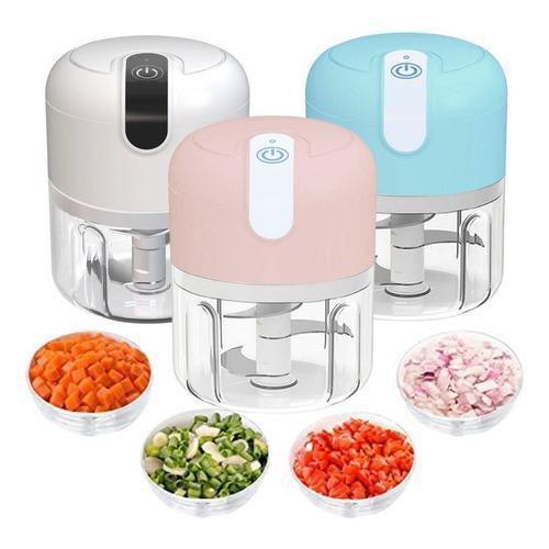 Mini Processador Elétrico De Alho Legumes Usb - 3 Lâminas - Food ...