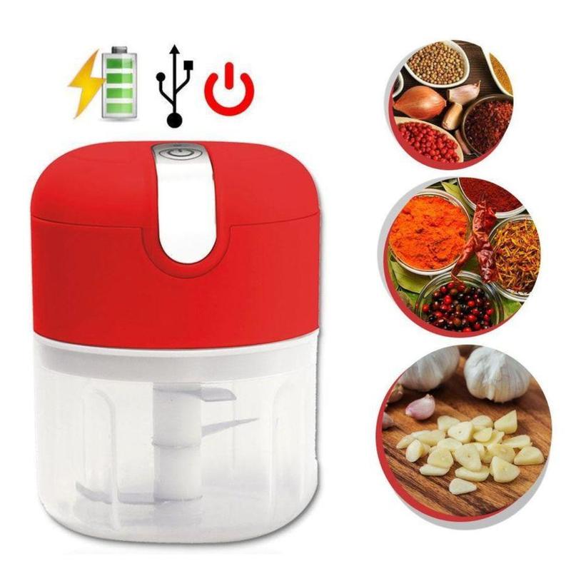 Mini Processador Elétrico Portátil USB Com 3 Lâminas 250ml - Util ...