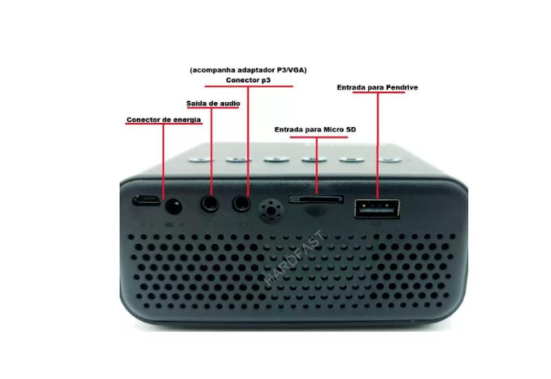 Mini Projetor Portatil HD Data Show Led T501 T500 1080P Video Fotos ...