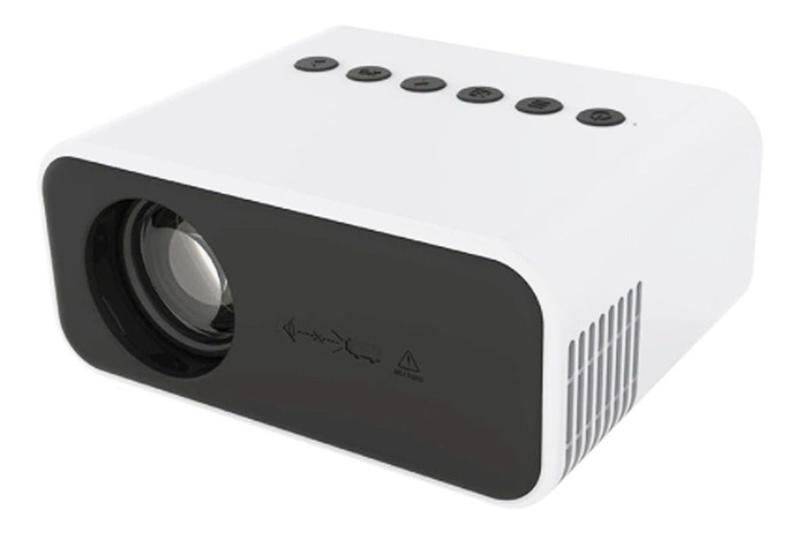 Mini Projetor Portátil Led Espelhamento Celular Pc Bivolt Tv Cor Preto + (sem custo) Tela De ...