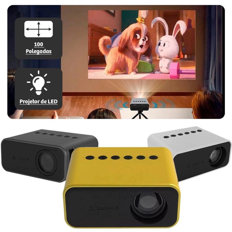 Mini Projetor Portátil YT-500 Semi Profissional 1080p Full Hd ...