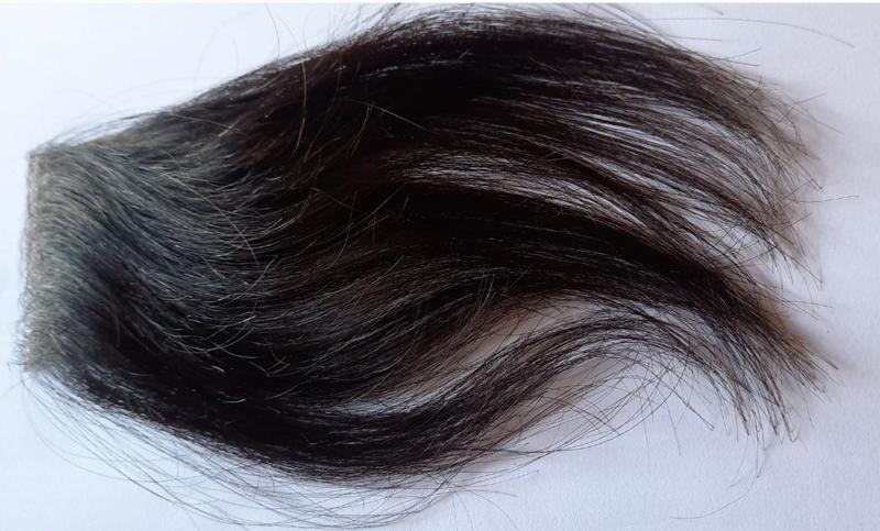 Mini prótese capilar frontal 100% cabelo humano franja topete ...