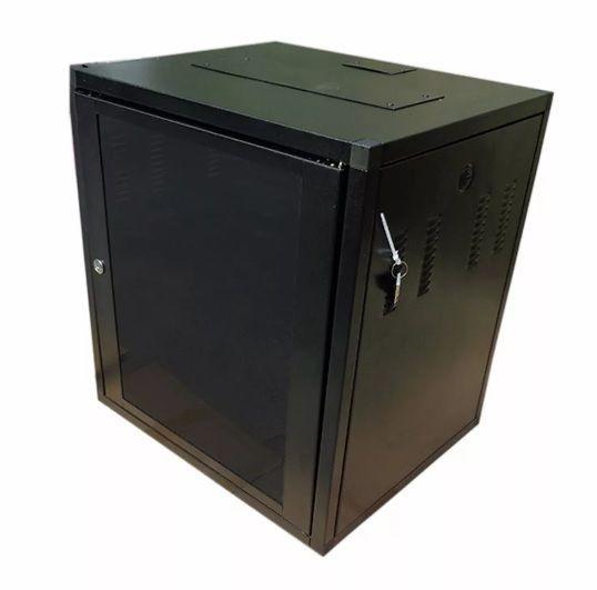 Mini Rack de Parede 12U X 670 mm (53,34 cm x 67 cm*) - Preto ...