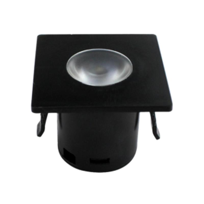 Mini spot led elegance quadrado preto 1,5w 2700k pt avant - Spot ...