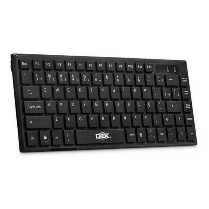 Mini Teclado Com Fio Usb Qwerty Slim Português Brasil Pra Pc Mac ...