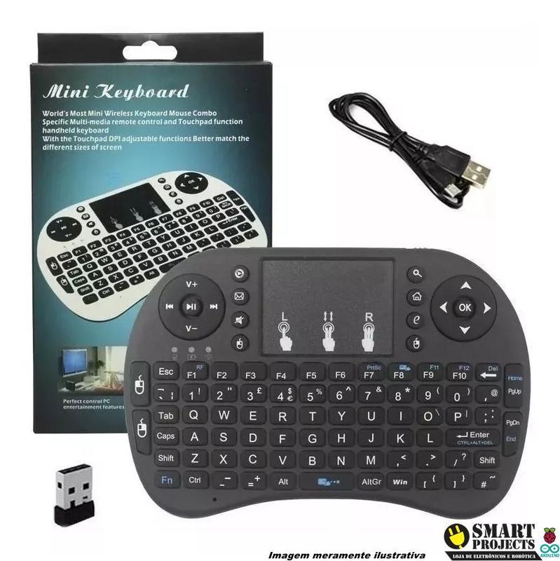Mini Teclado Controle Sem Fio Para Smart Tv Tv Box Pc Xbox - Lehmox ...