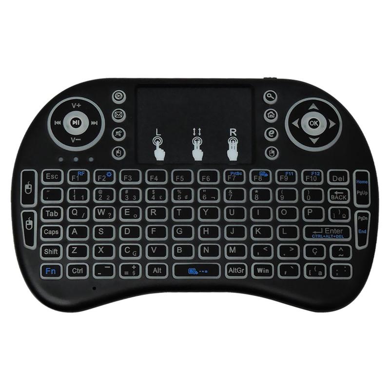 Mini Teclado E Controle Sem Fio Para Smart Tv Tv Box Pc - LELONG ...