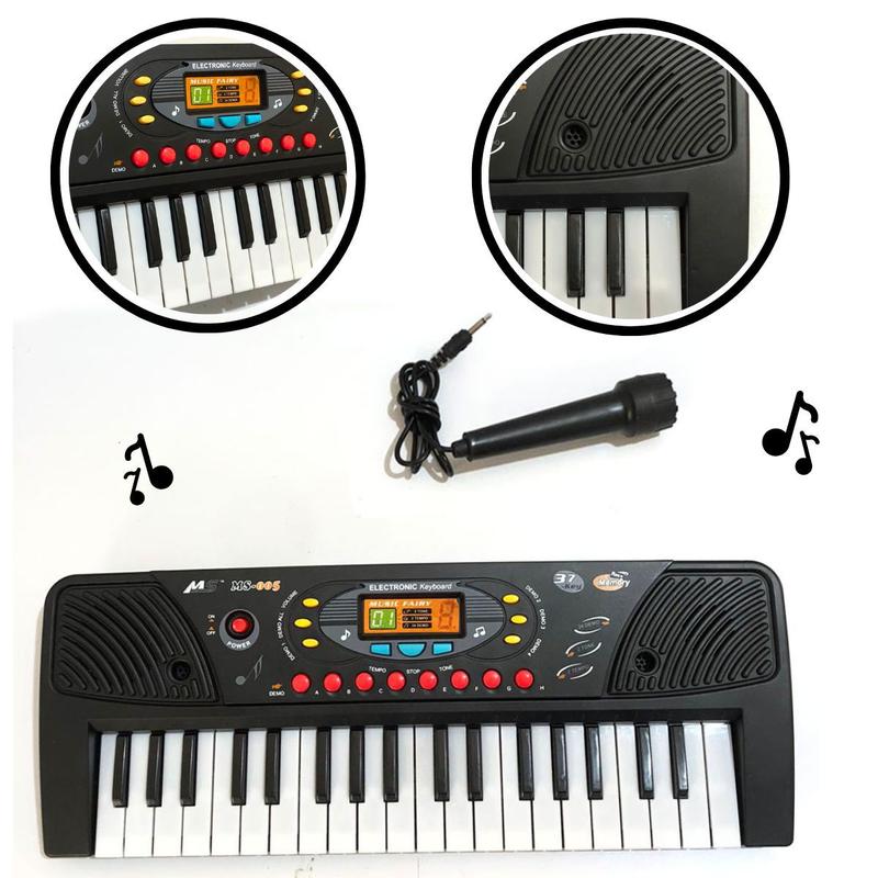 Mini Teclado Eletrônico de Alta Qualidade Musica Microfone - ToyKing ...