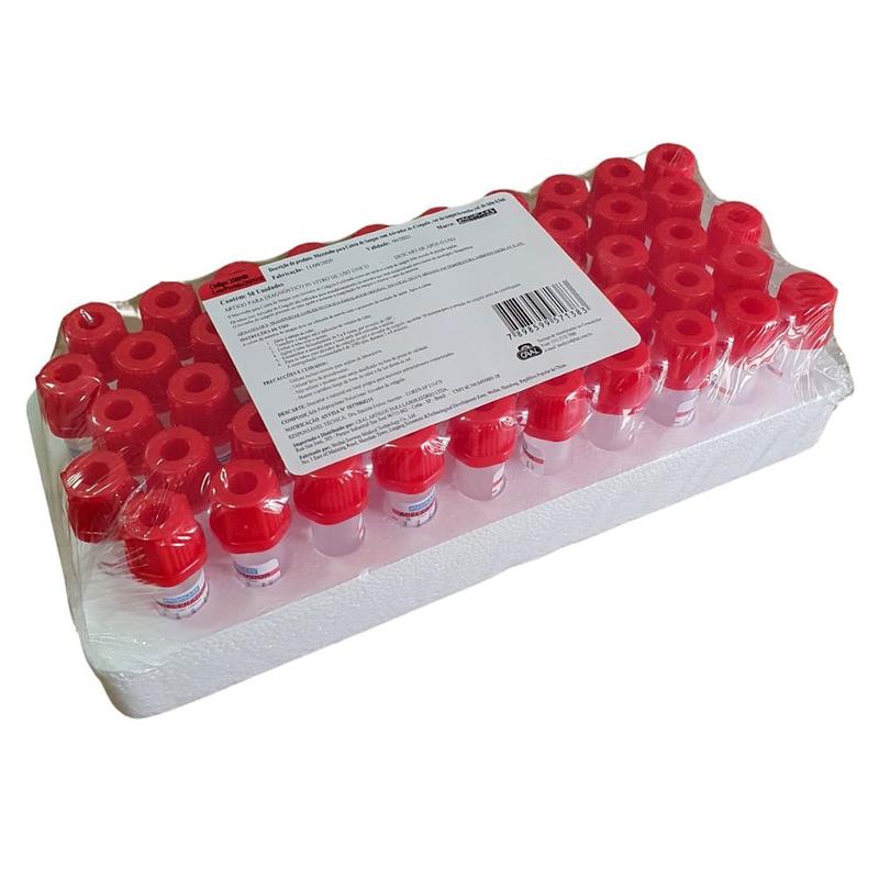 Mini Tubo de Coleta com Ativador de Coágulo 0,5 ml (CRAL) - 50 Unidades ...