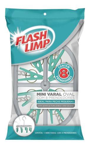 Mini varal oval c/ 8 prendedores - FLASH LIMP - Varal - Magazine Luiza