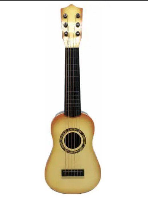 Mini Violão infantil Amarelo Infantil Com 6 Cordas DM Toys - Violão ...