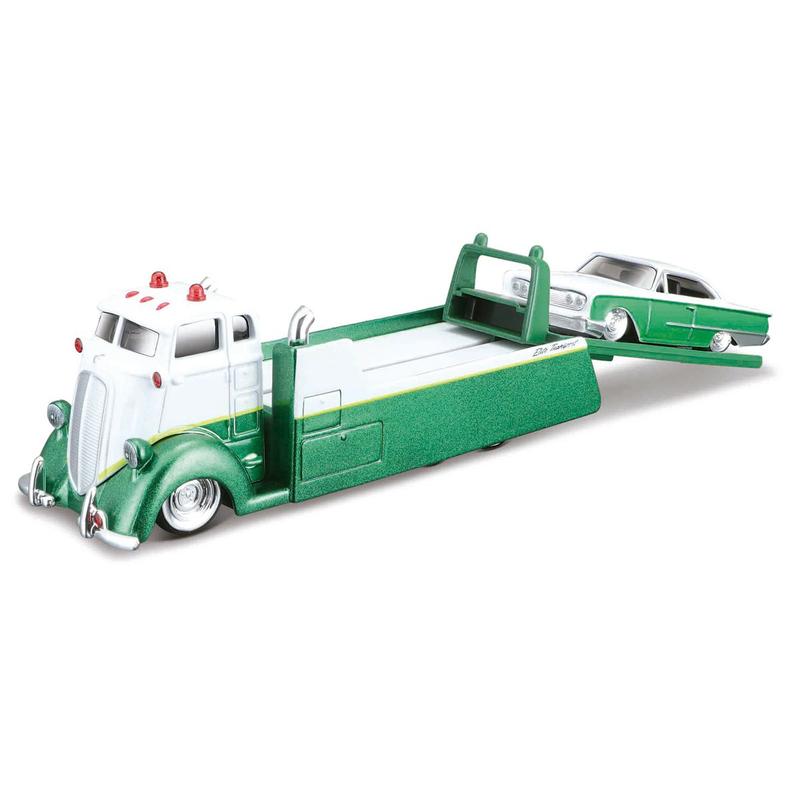 Miniatura Colecionável Coe Flatbed + Ford Starliner 1960 Verde 1/64 ...