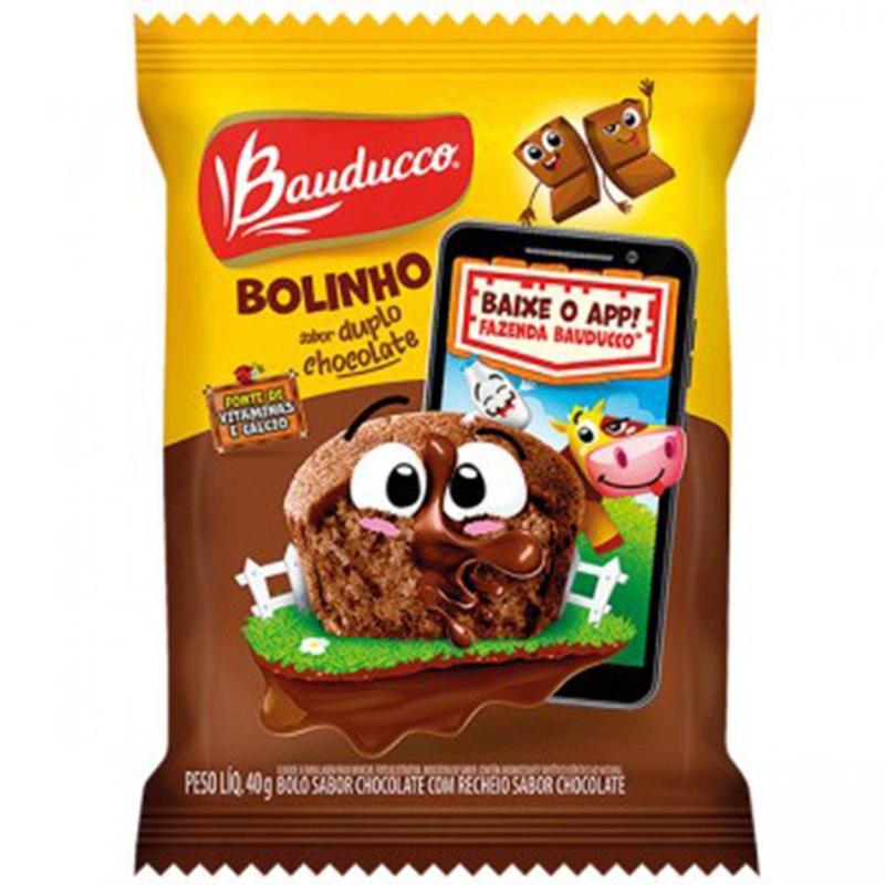 Minibolo Duplo Chocolate 40g - Bauducco - Bolo / Bolinho / Mini Bolo ...