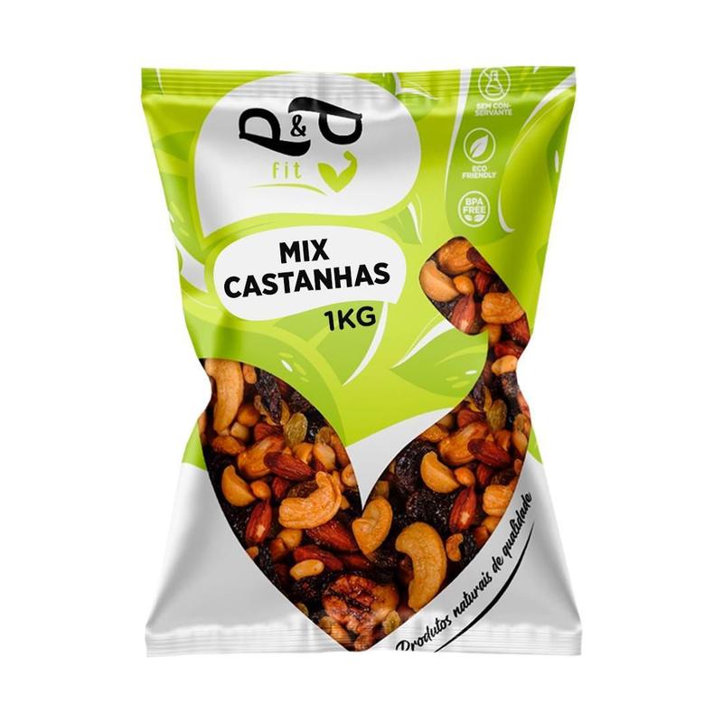 Mix De Castanha 1Kg - Nuts Nozes Amêndoas Castanha Para/Caju - P&P Fit ...
