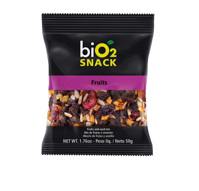 Mix de Frutas e Sementes Desidratadas biO2 Snack Fruits 50g ...