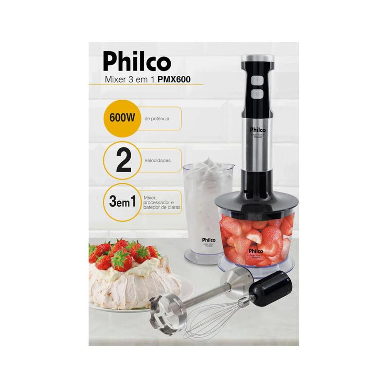 Mixer E Batedor Philco 3 Em 1 600w Preto/inox 110V OU 220V - Mixer ...