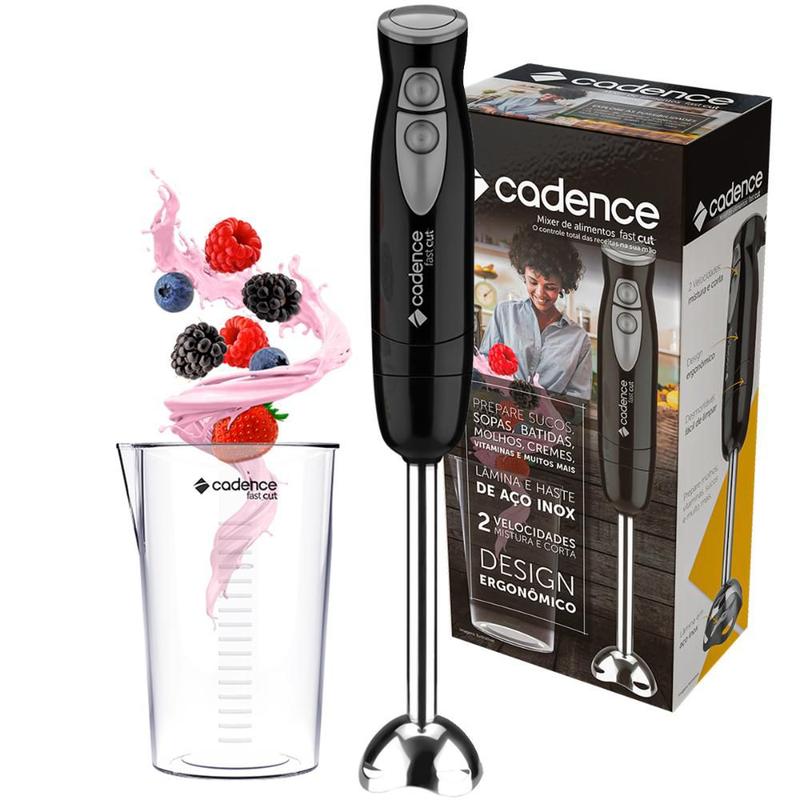 Mixer Fast Cut Cadence 2 Velocidades Potência 170W Lâminas em Aço Inox ...